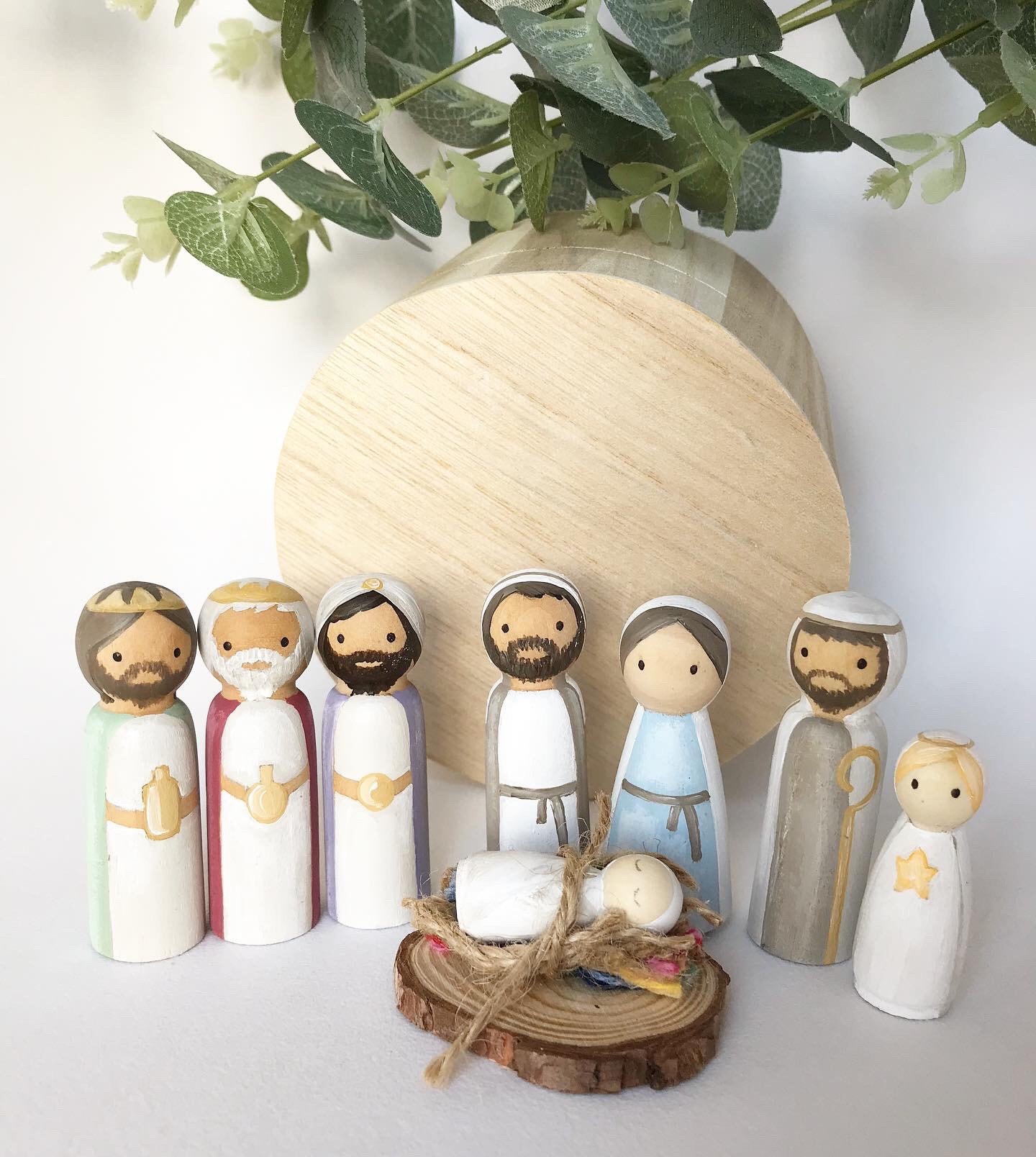Nativity Wooden Peg Dolls Set Complete With Wooden Box - Etsy Canada