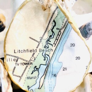 Litchfield Beach South Carolina Map Oyster Ornament Present - Etsy
