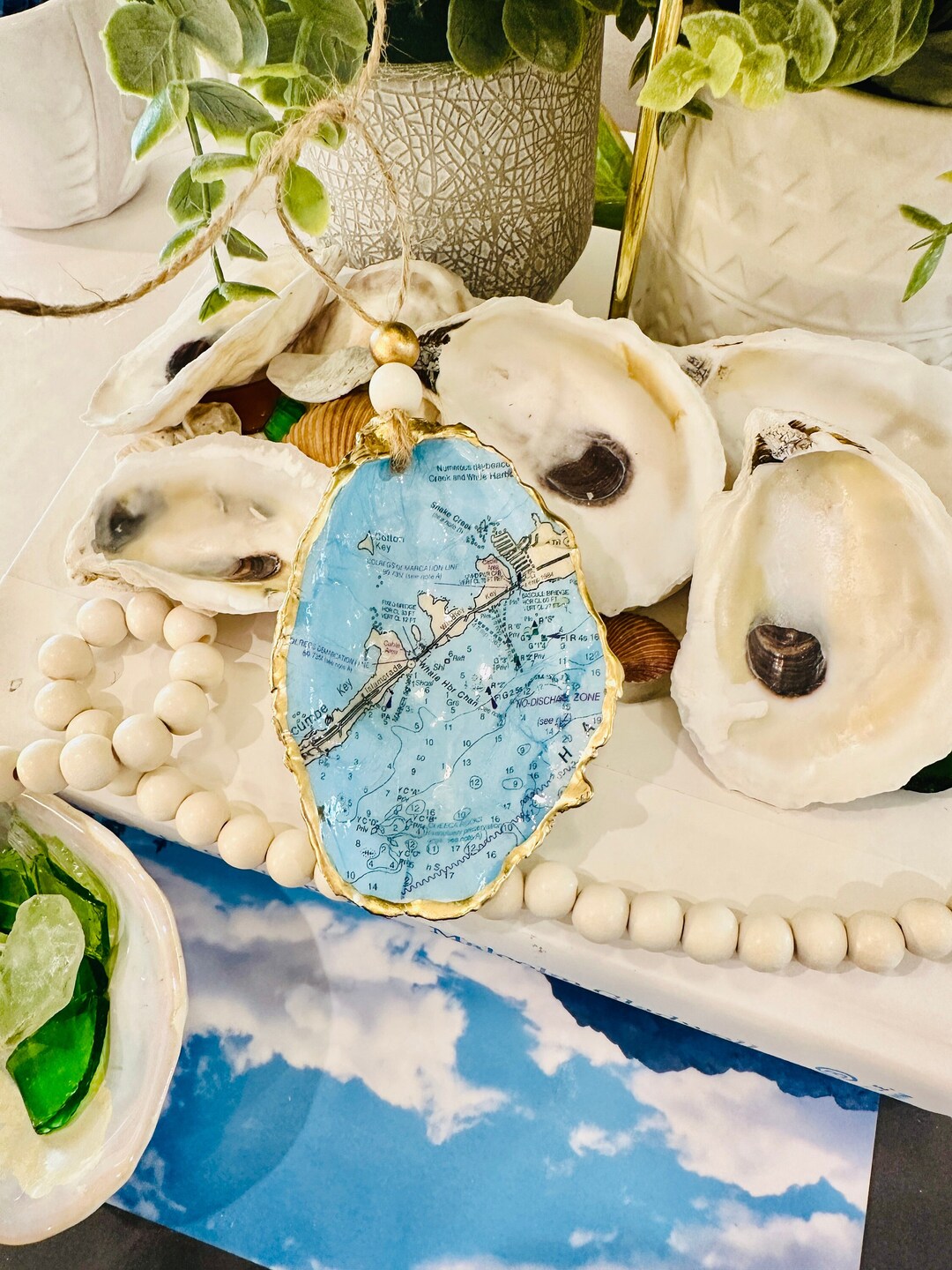 Islamorada Florida Oyster Shell Ornament, Vacation Memory, Anniversary ...
