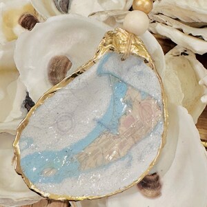 Nantucket Massachusetts Map Oyster Shell Ornament Decoupage - Etsy