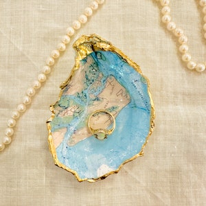 Hilton Head Island Map Oyster Shell Ring Trinket Dish, Keepsake ...