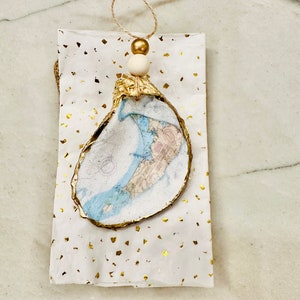 Nantucket Massachusetts Map Oyster Shell Ornament Decoupage - Etsy