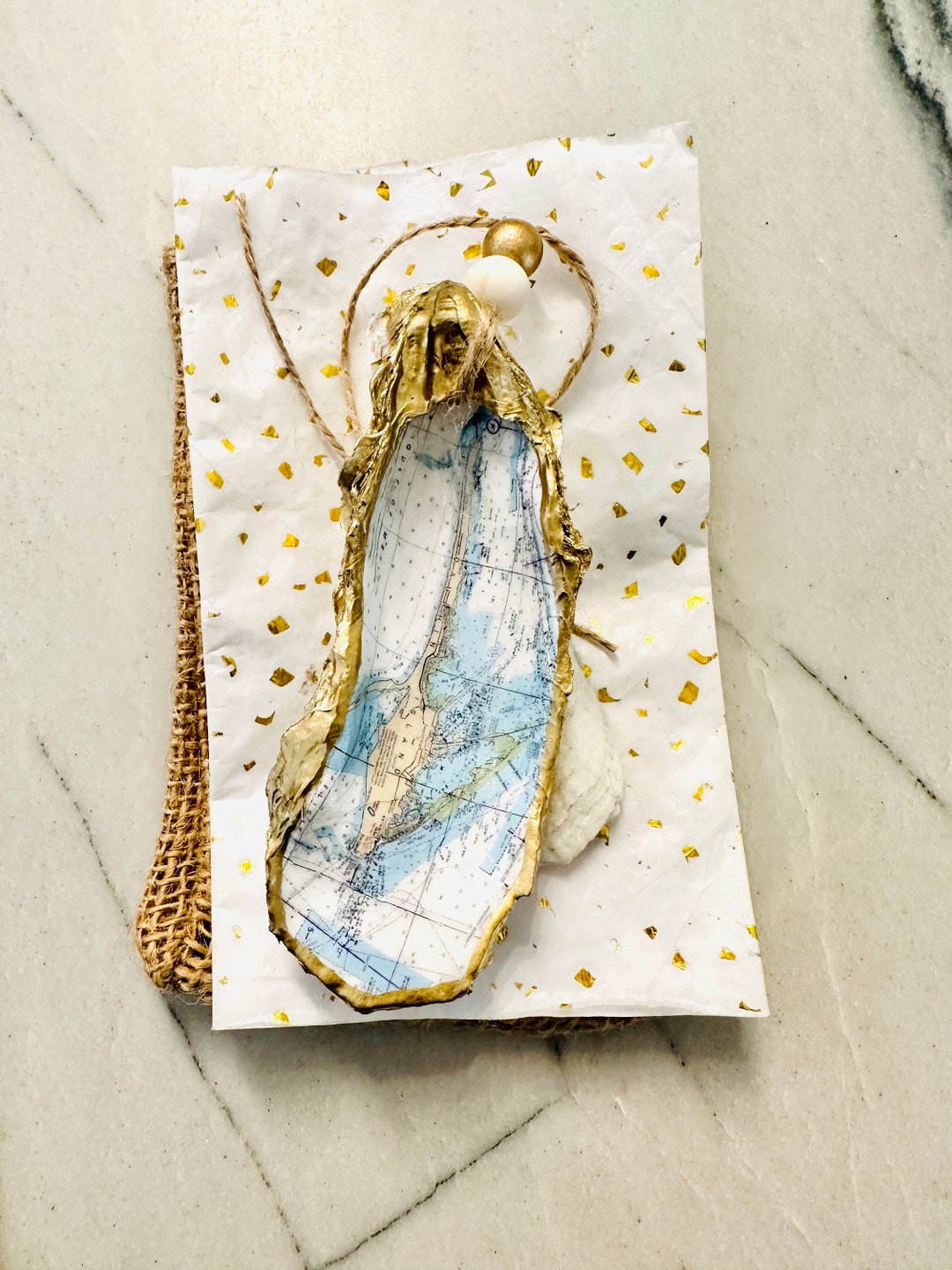 Dauphin Island Alabama Map Oyster Shell Ornament Keepsake - Etsy