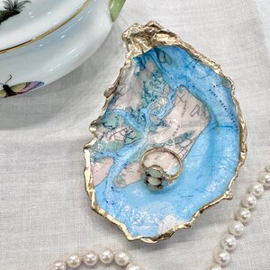 Hilton Head Island Map Oyster Shell Ring Trinket Dish, Keepsake ...