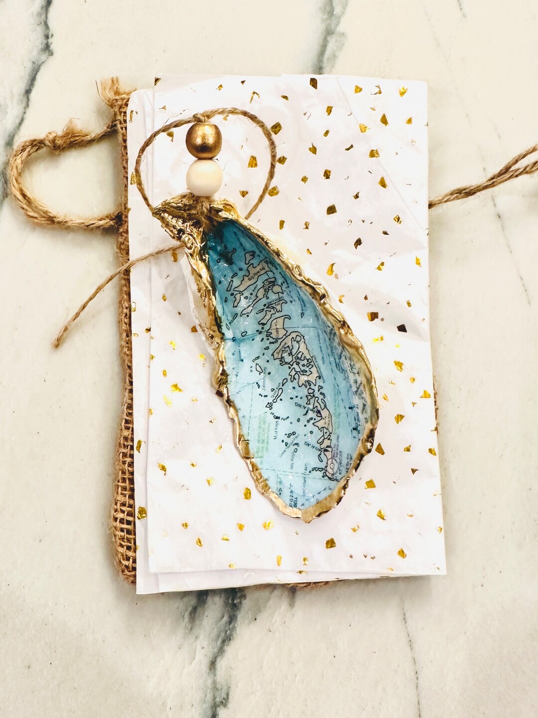 Florida Keys Key West Map Oyster Shell Ornament Keepsake - Etsy