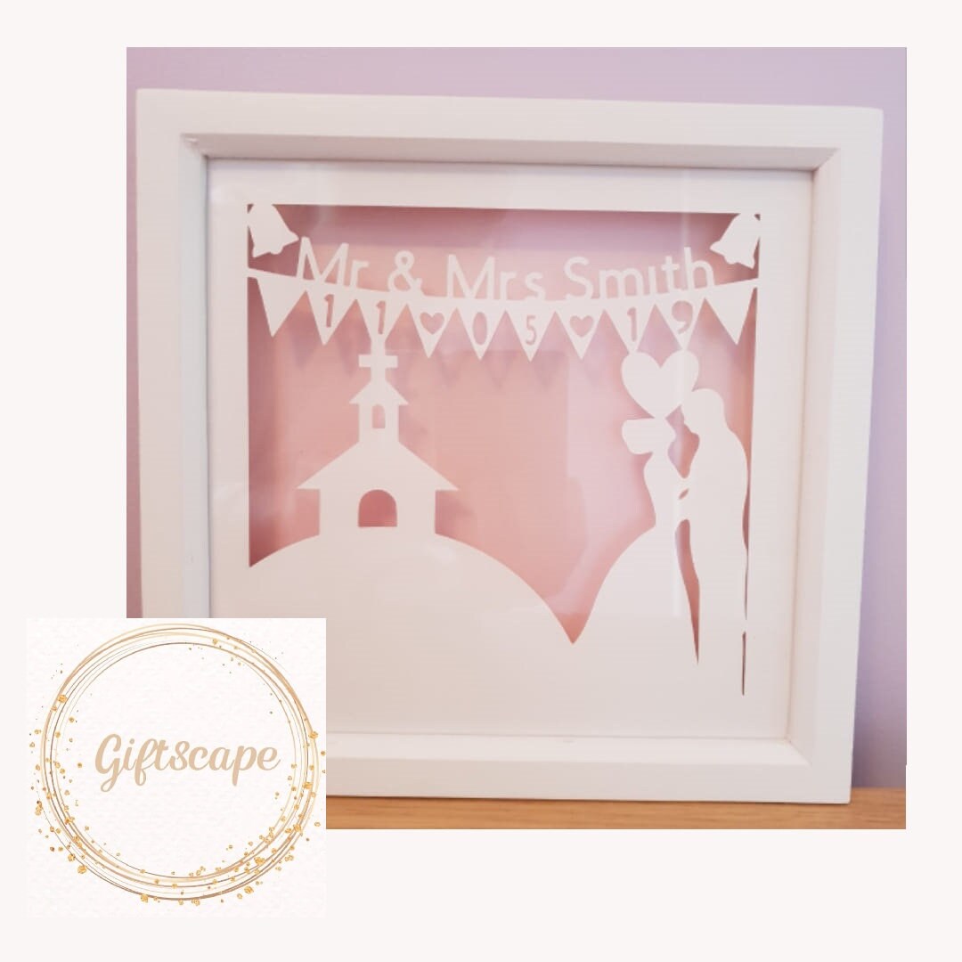 Wedding Papercut Design Box Frame - Etsy