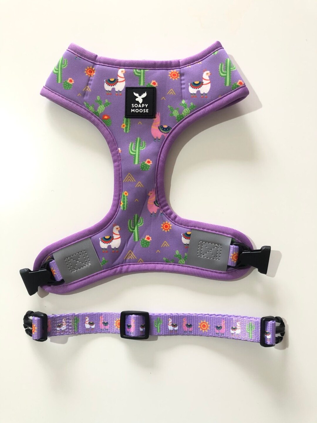Llamas Dog Harness, Purple Llamas Harness, Purple Harness, Llamas ...