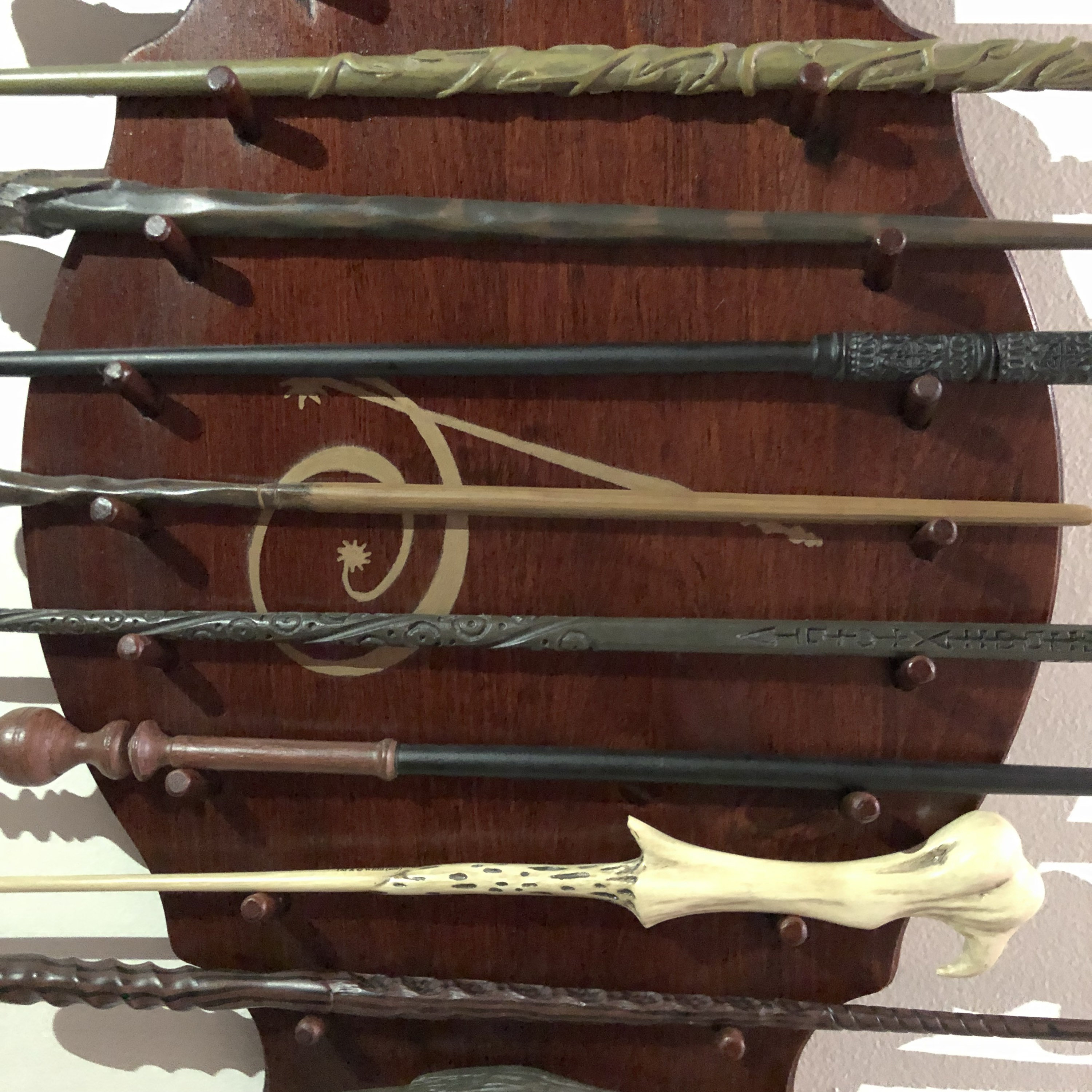 Wand Display Stand Wooden Rack Holds 11 Wizard Wands - Etsy