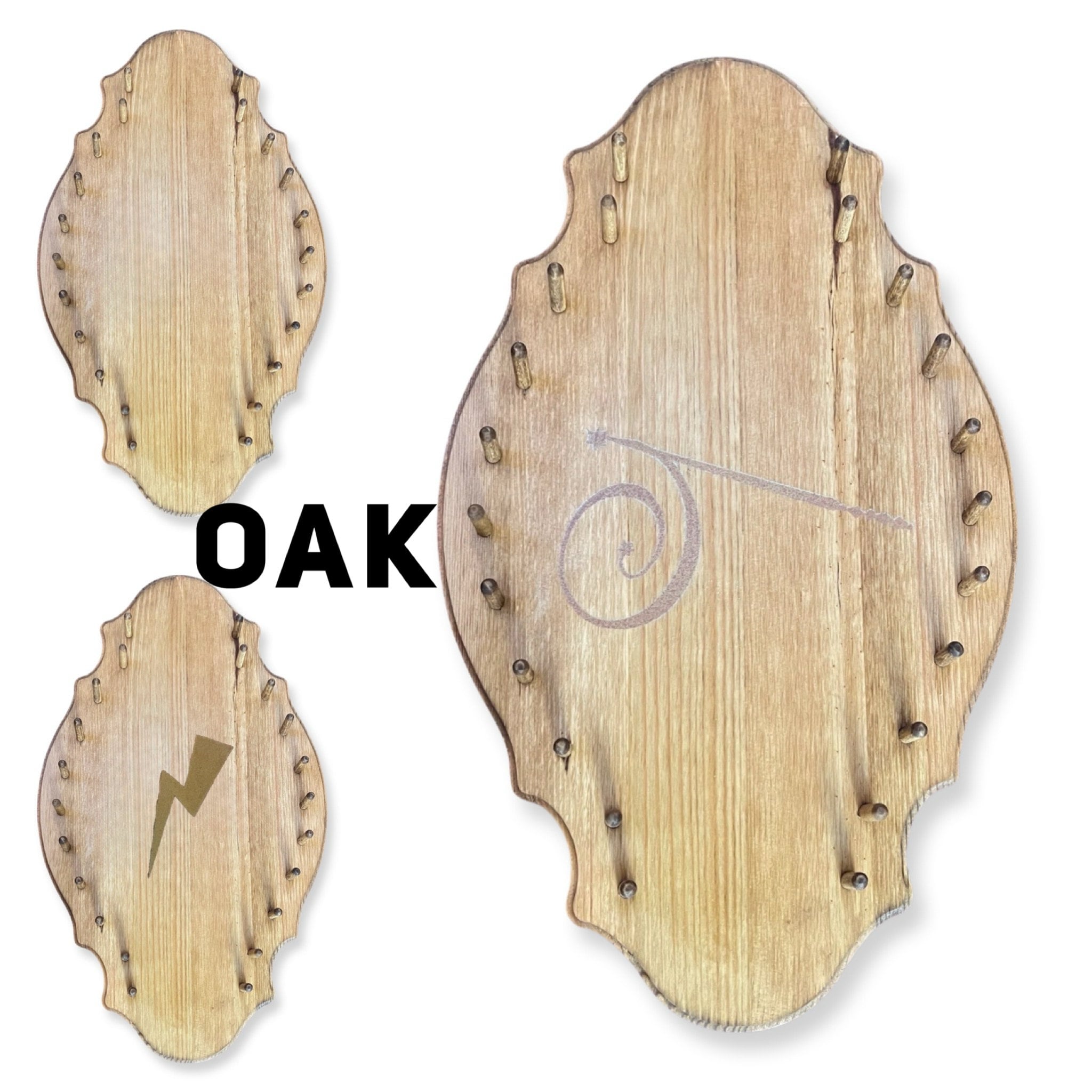 Enchanted Wand Wall Rack Wand Display Rack, Holds 11 Wizard Wands, Oak ...