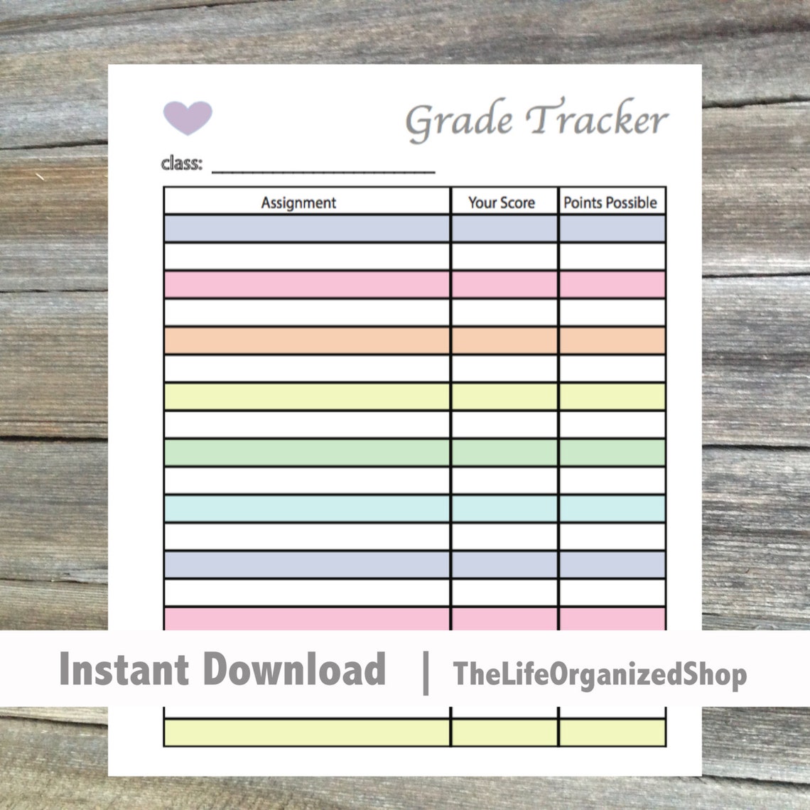 Grade Tracker, Homeschool Planner, Student Planner, School Planner From ...