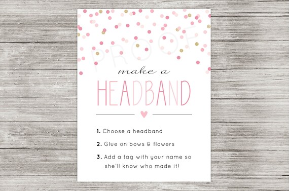 Make A Headband Sign Instant Download - Etsy