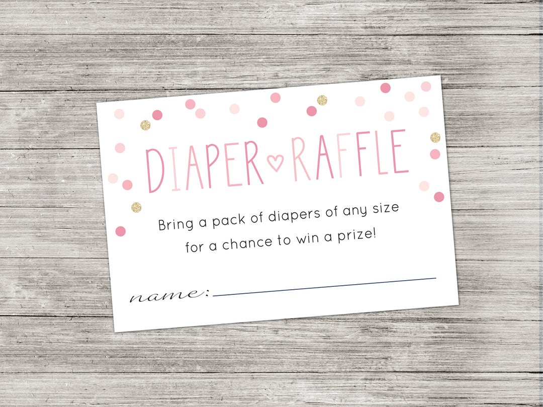 Diaper Raffle Card Instant Download - Etsy
