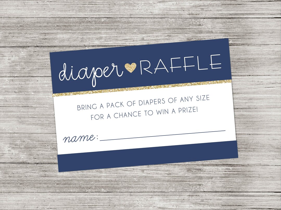 Diaper Raffle Card Instant Download - Etsy