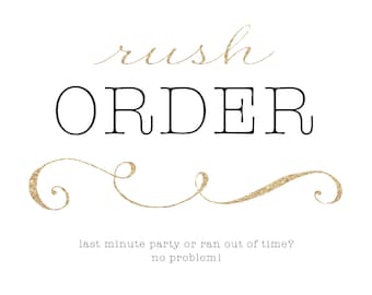 RUSH ORDER Add On, Within 24h Order, Order Upgrade, Rush My Printable ...