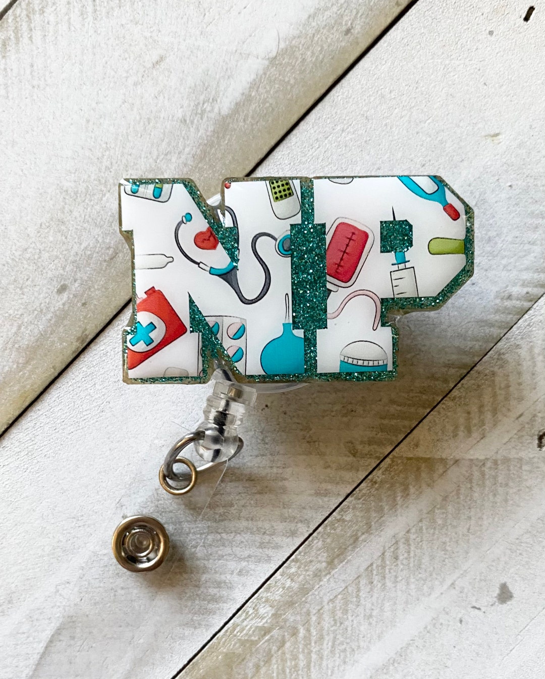 Acrylic Badge Reel/np Badge Reel/hospital Worker Badge Reel/essential ...