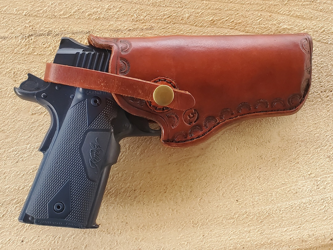 1911 Western Style Colt Browning High Power Brown Holster With Field ...