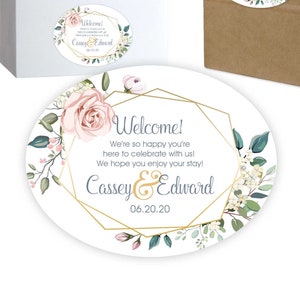 Wedding Welcome Box Favor Stickers | Gift Bag Label | Gift Basket | 4. ...