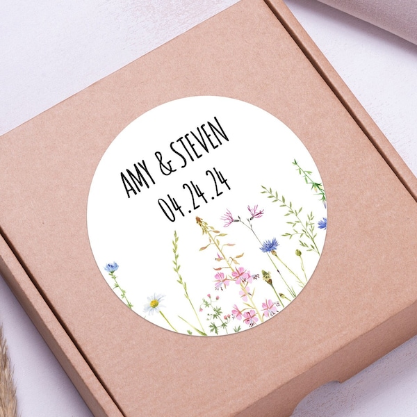 Wedding Personalized Round Labels Stickers Etsy
