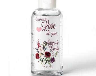 Wedding purell label | Etsy