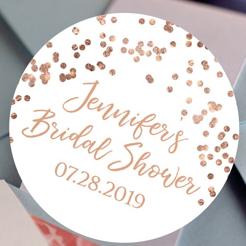 Bridal Shower Stickers Custom Bridal Shower Labels Round - Etsy