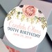 Peach Rose Birthday Labels Personalized Stickers Round - Etsy