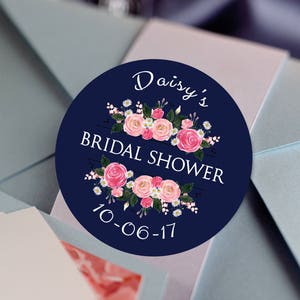 Bridal Shower Stickers Custom Bridal Shower Labels Round - Etsy