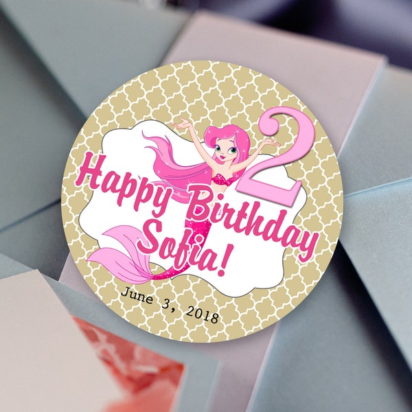 Custom Birthday Round Stickers - Etsy