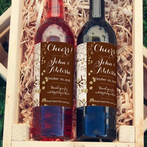 Fall Wedding Favors Wedding Wine Labels Fall Vines Wine Labels Autumn ...