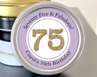75th Birthday Favors, Favors for 75th Birthday, 75 Years Old, Birthday ...