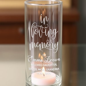Personalized Memorial Vase - in Loving Memory Engraved Cylinder for ...