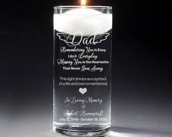 In Memory of Dad Candle - Etsy