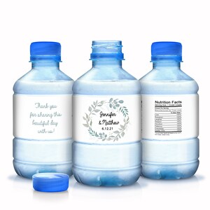 Personalized Printed Water Bottle Labels Wedding Water | Etsy