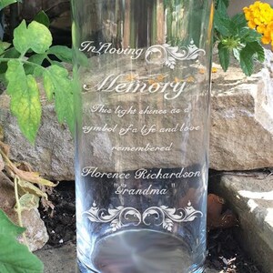 Memorial Vases in Loving Memory Vase floating Wedding Memorial Candle ...