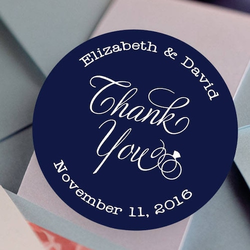 Wedding Stickers Custom Wedding Labels Thank You Favors - Etsy