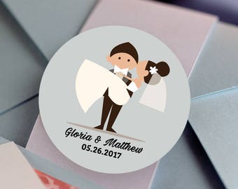 Bride Groom Stickers | Etsy
