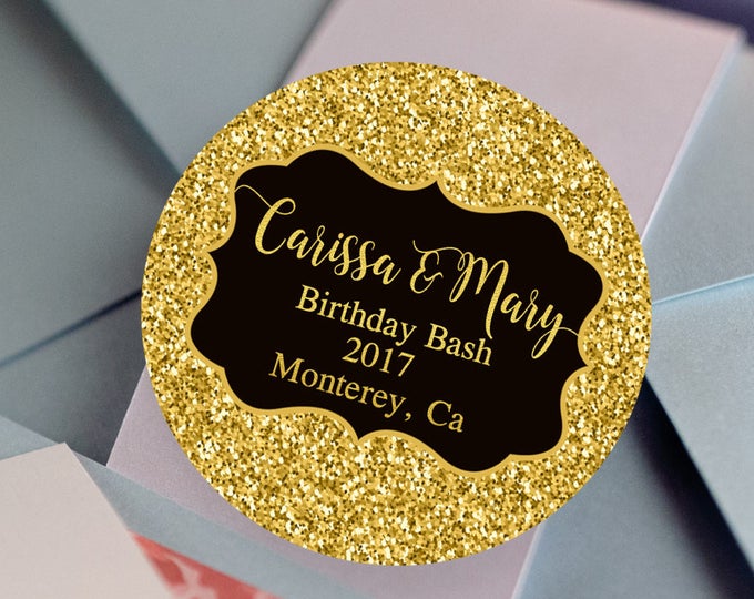 60th Anniversary Stickers Custom Labels Round Wedding | Etsy