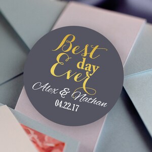 Best Day Ever Stickers, Custom Labels - Wedding Labels - Bridal Shower ...
