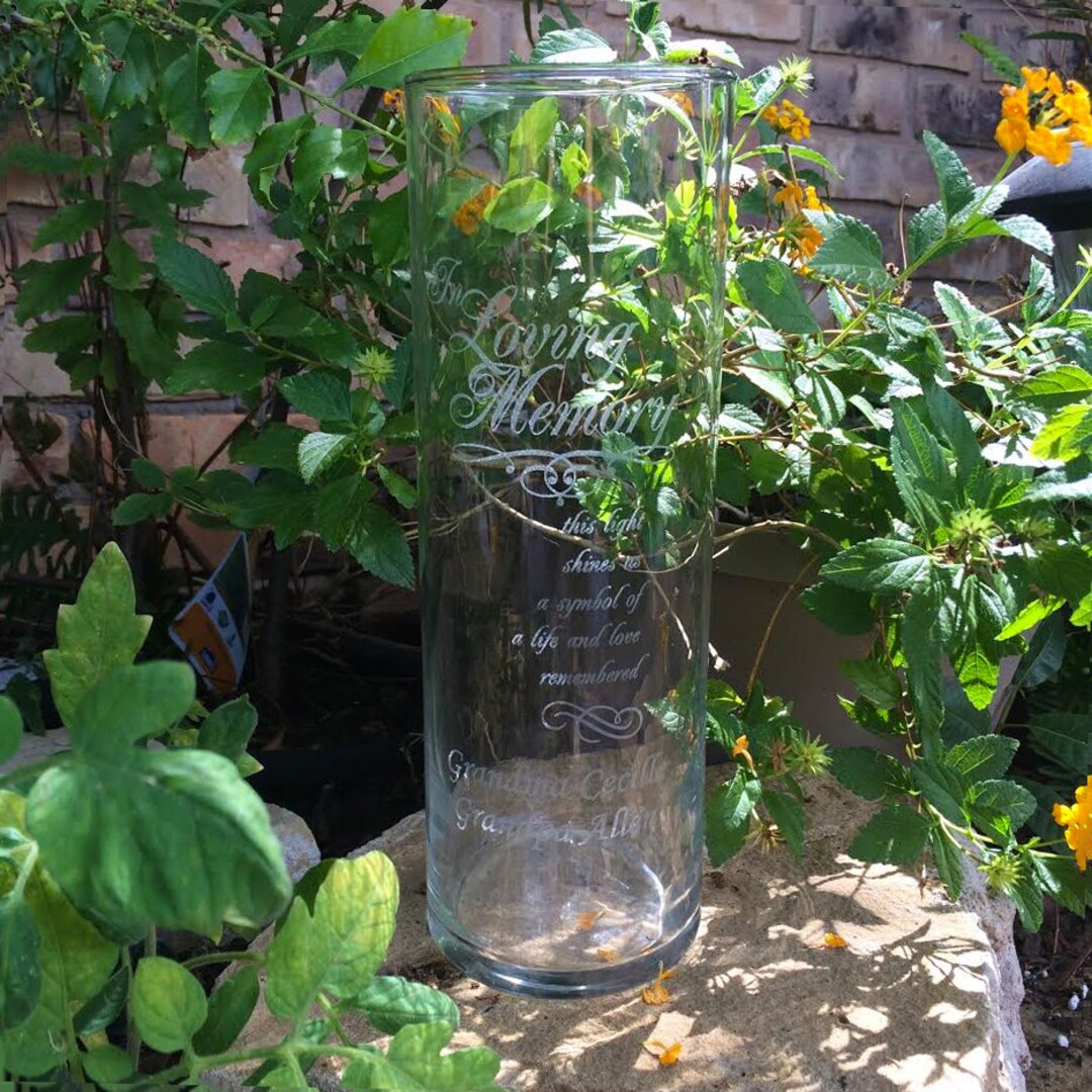 Memorial Vases in Loving Memory Vase floating Wedding Memorial Candle ...
