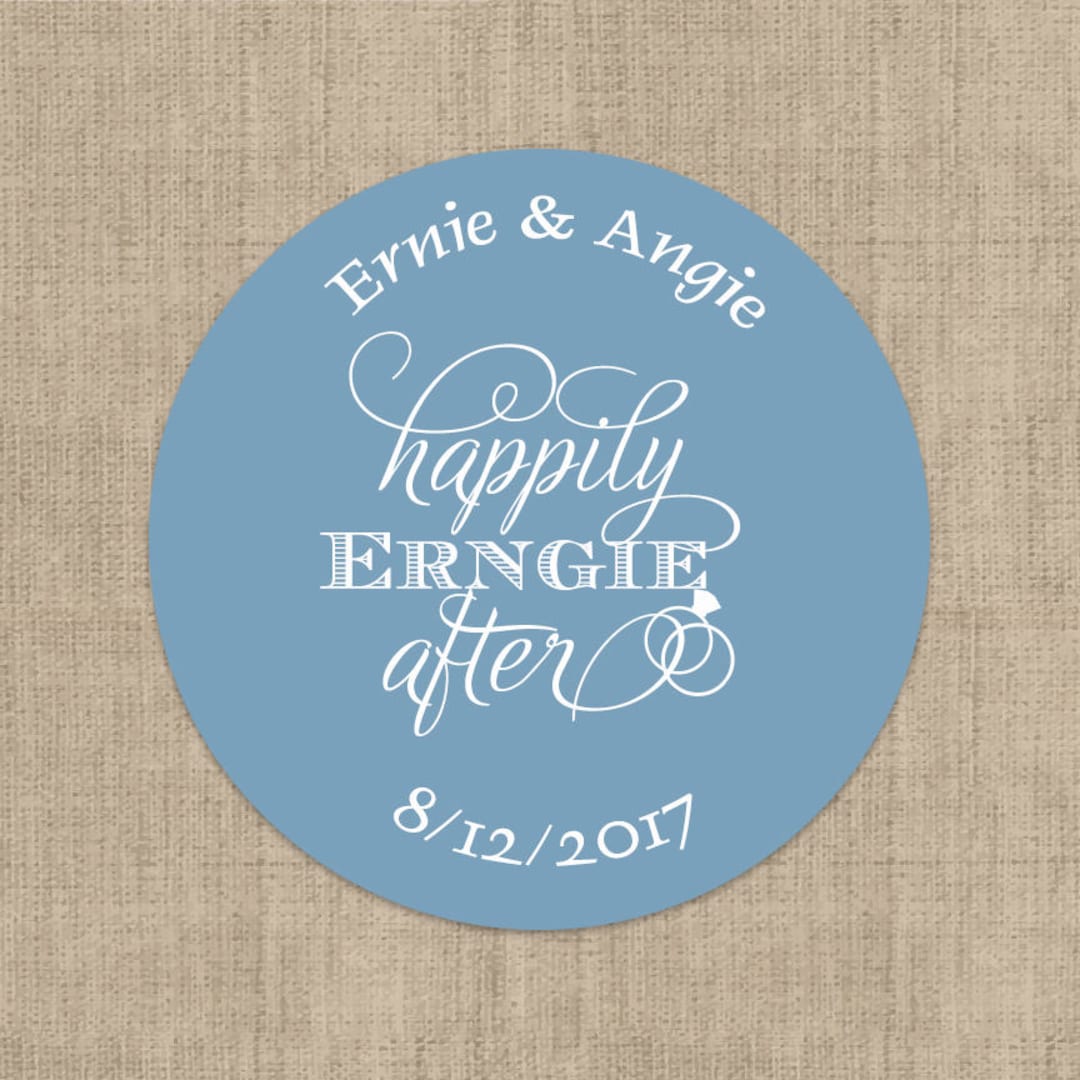 Happily Ever After Stickers, Custom Labels Round Wedding Labels Bridal ...