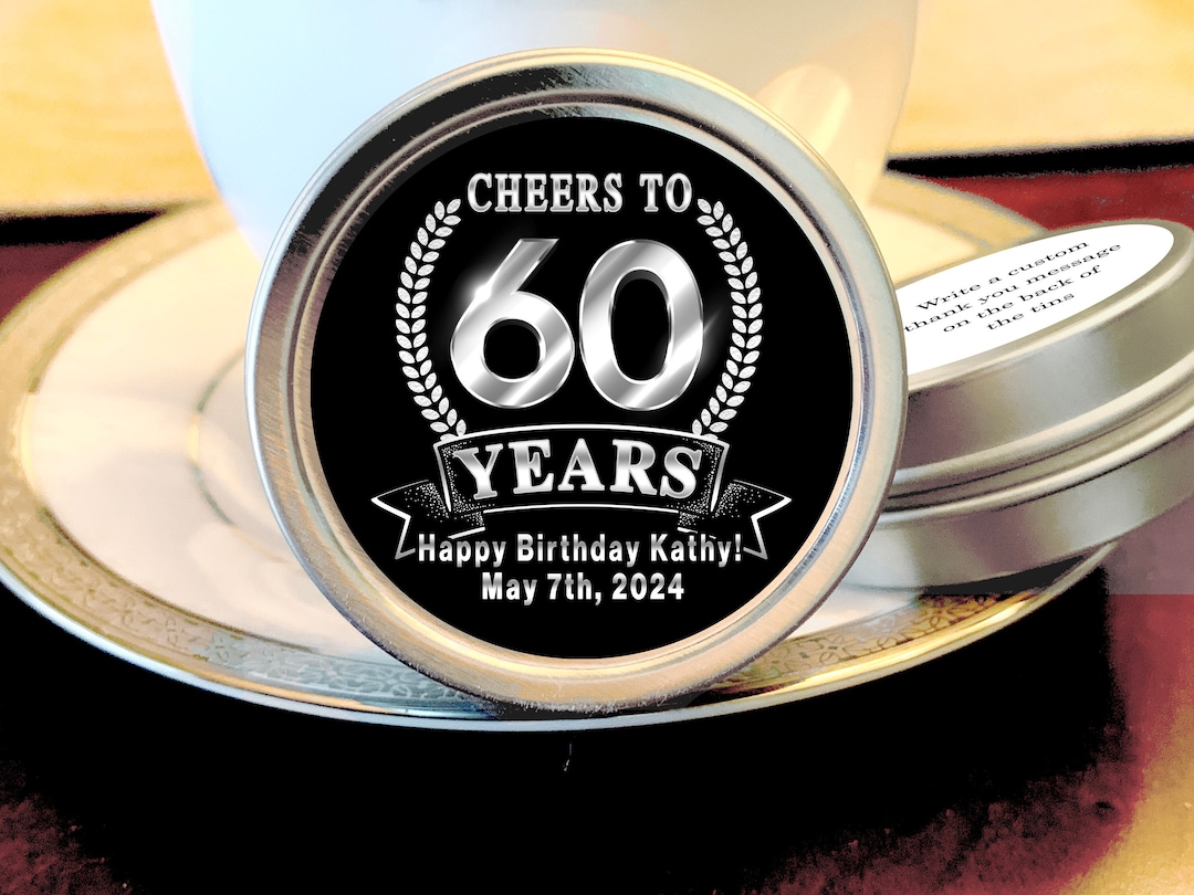 Mint Tin 60th Birthday Favors | Milestone Birthday | Mint Favors ...