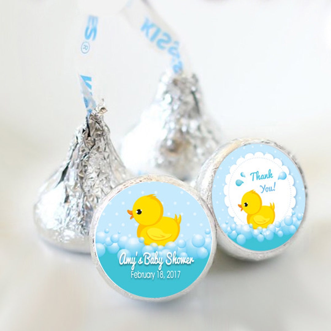 Printed 3/4 Round Candy Stickers Ducky Baby Shower 108 Stickers More ...