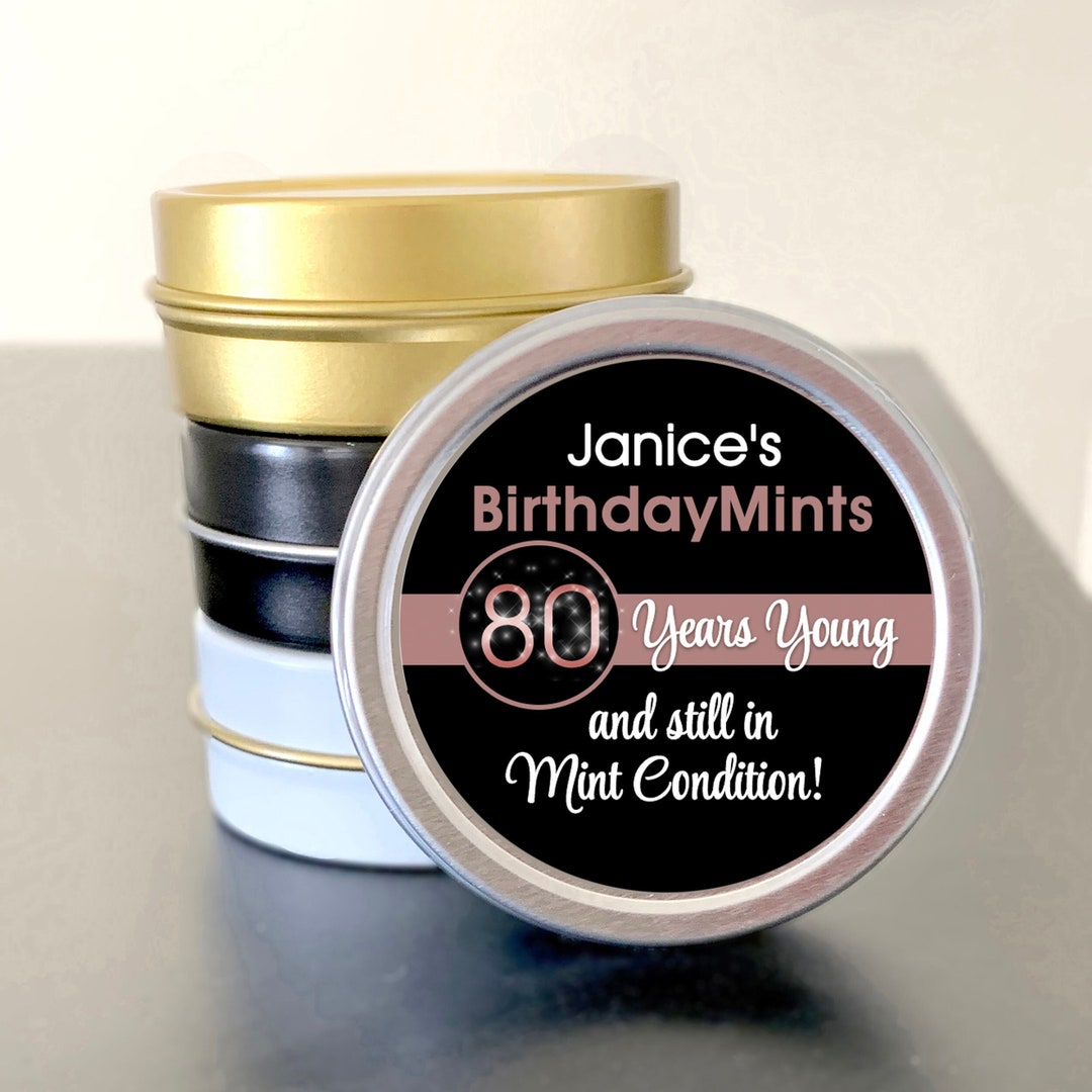 Custom Milestone Birthday Mint Tins With Personalized Stickers & Candy ...