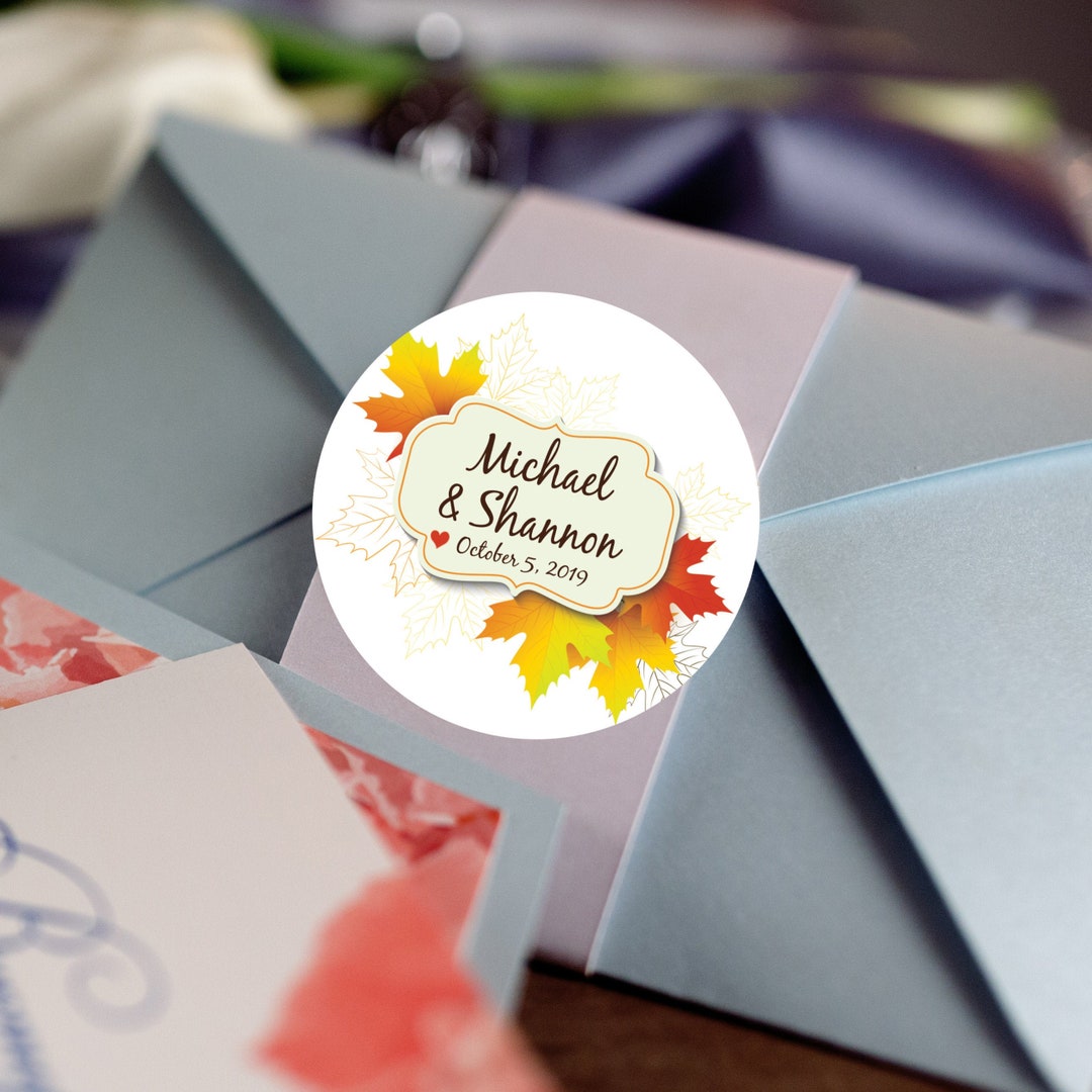 Fall Wedding Favors Thank You Labels - Fall in Love Bridal Shower ...