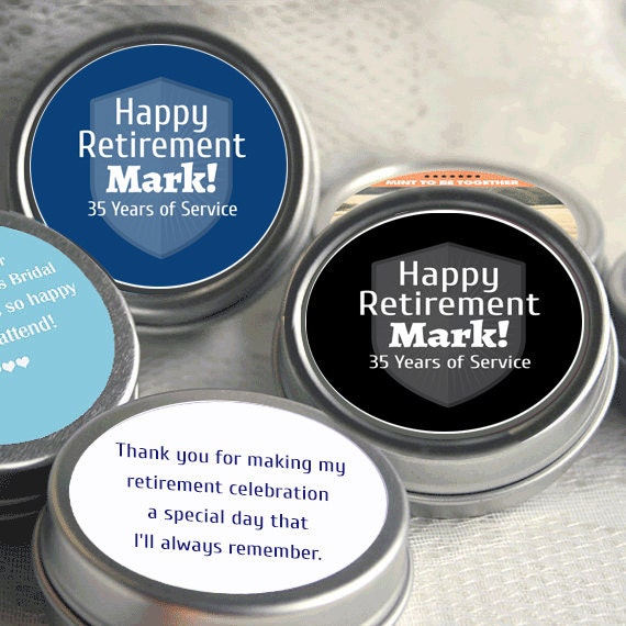 Happy Retirement Mint Tins - Retirement Mints - Retirement Candy Tins ...