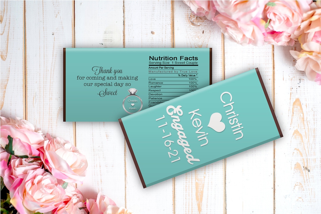 Personalized Chocolate Bar Stickers, Printed Labels for Full Size Candy ...