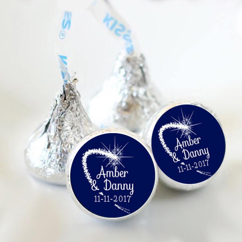 108 Hershey Kiss® Stickers Hershey Kiss Stickers Wedding Etsy