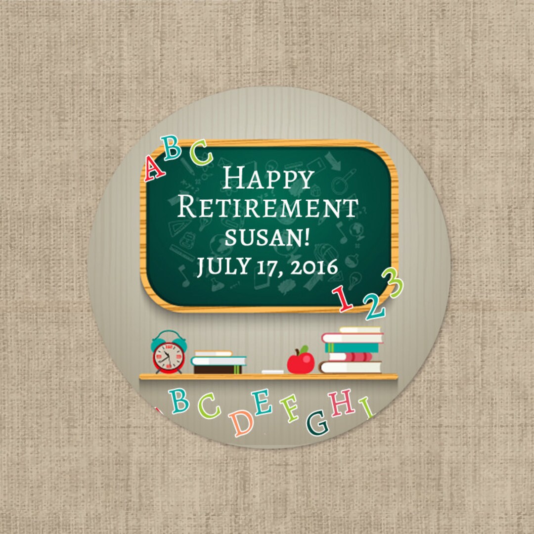 Retirement Stickers - Teachers Retirement - Retirement Labels ...