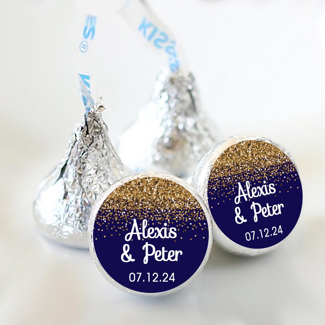 Personalized Sparkle Candy Stickers | 3/4" Round Labels | Candy Labels ...