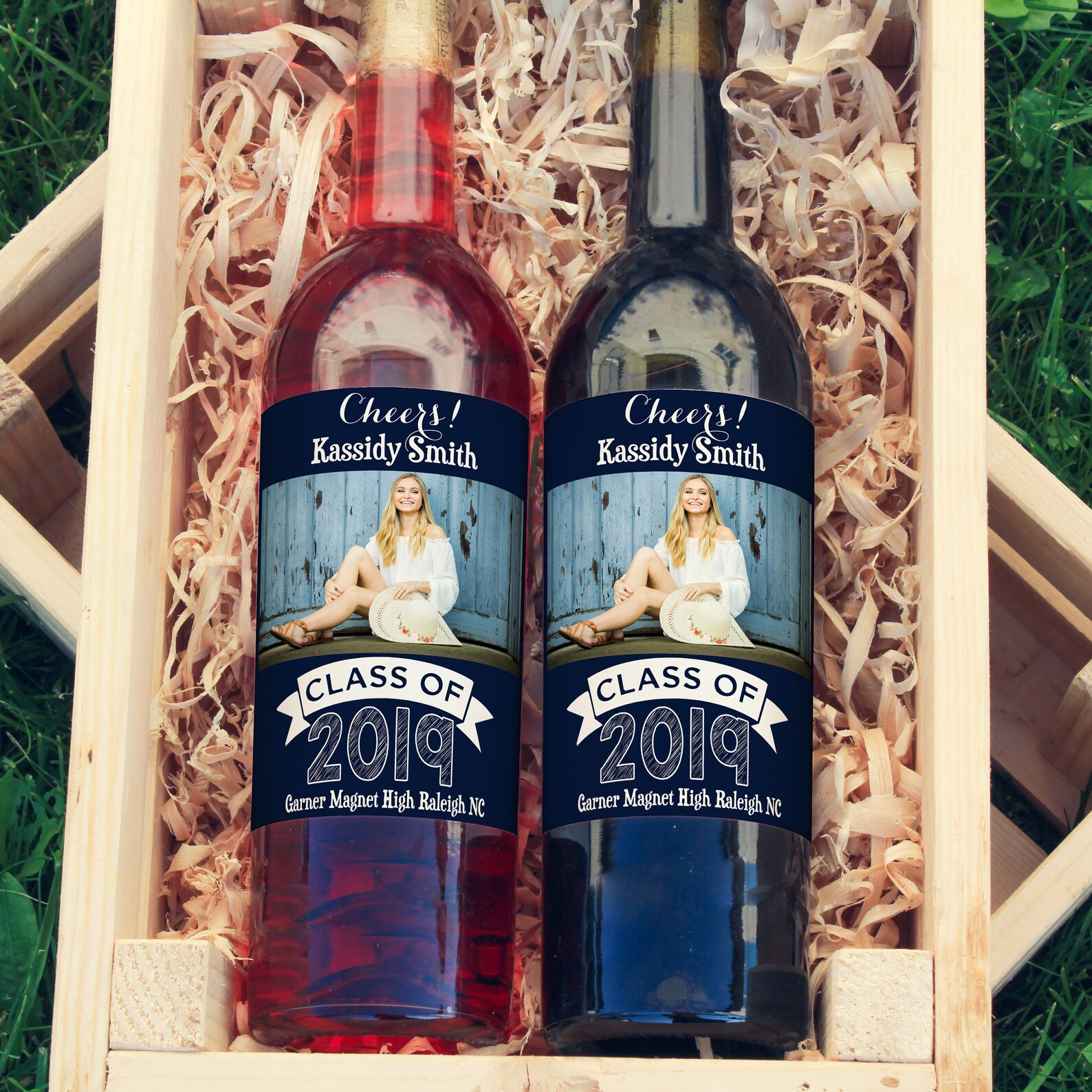 4 Photo Graduation Wine Labels Personalized Graduation Wine - Etsy