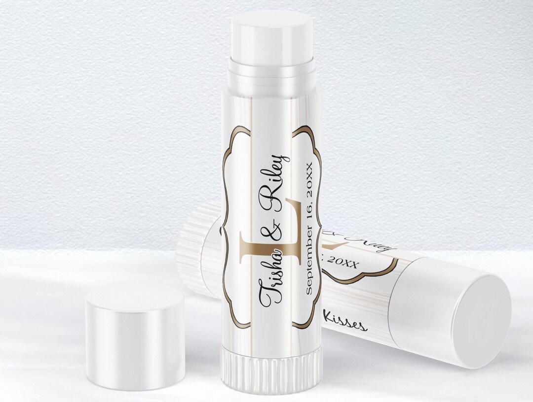 Personalized Rustic Wedding Lip Balm Labels - 1 Sheet of 12 Lip Balm ...